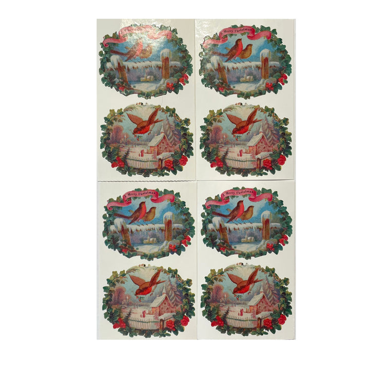 Vintage Red Bird Greetings - 4 sheets – Sticker Stash Outlet