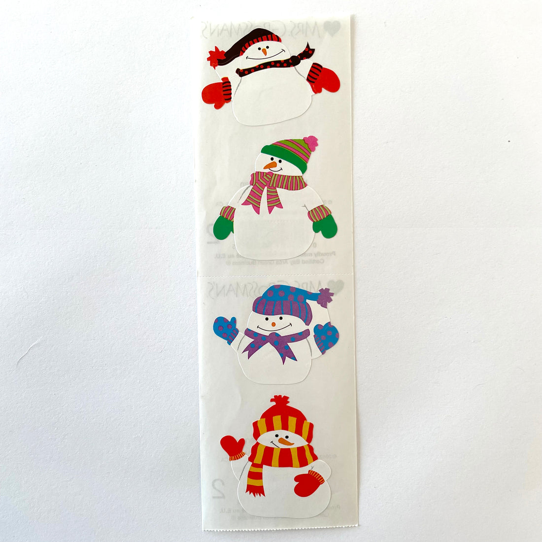 Mrs. Grossman's: Christmas Happy Snowmen Stickers – Sticker Stash Outlet